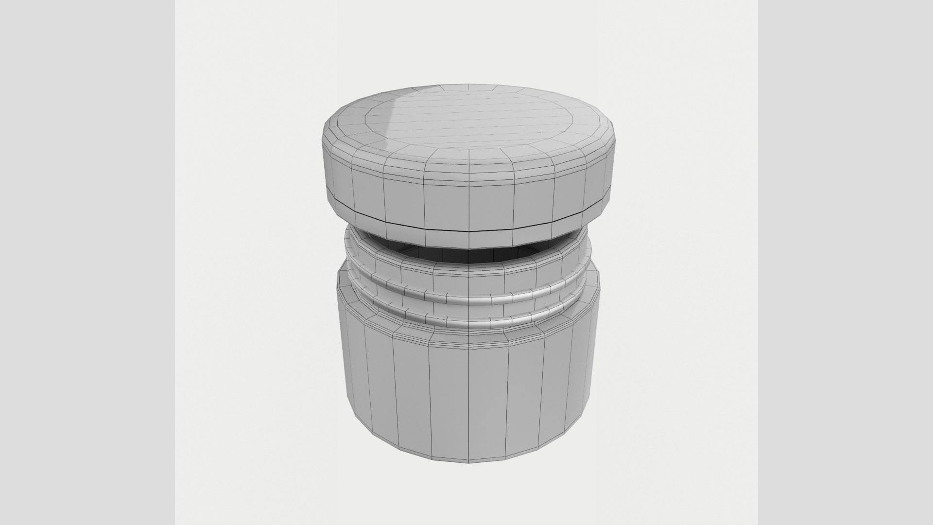 3D 50ml Cosmetics Jar Low Poly High Poly - TurboSquid 1909469
