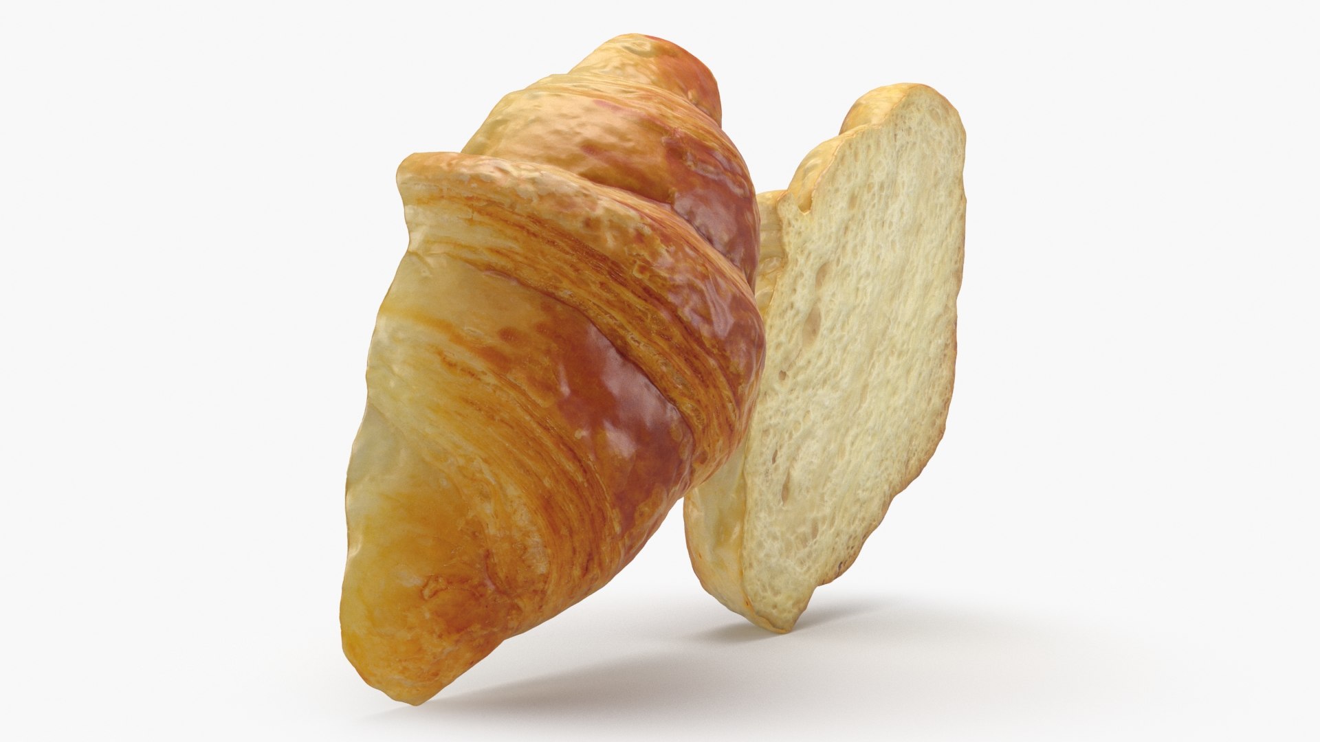 3D Croissant Half - TurboSquid 2082229