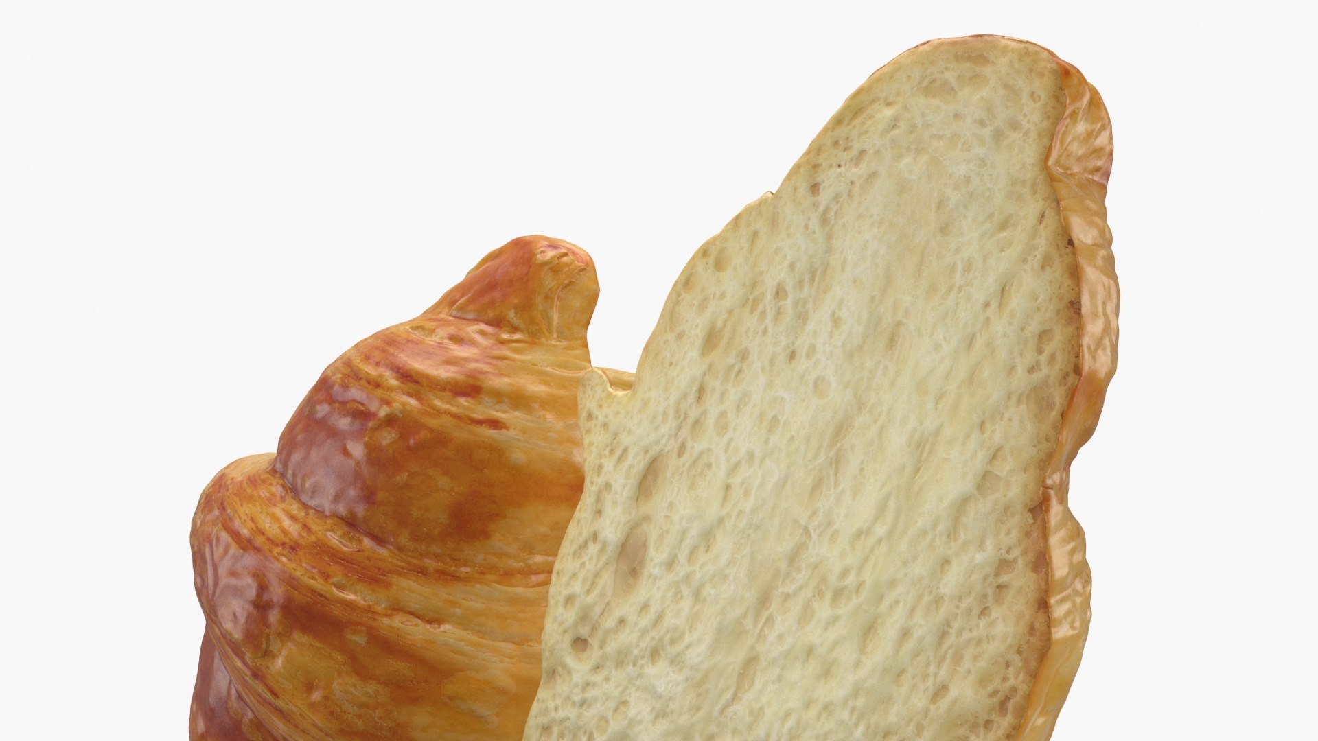 3D Croissant Half - TurboSquid 2082229