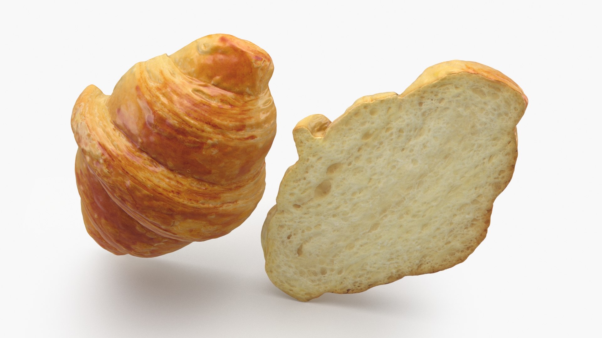 3D Croissant Half - TurboSquid 2082229
