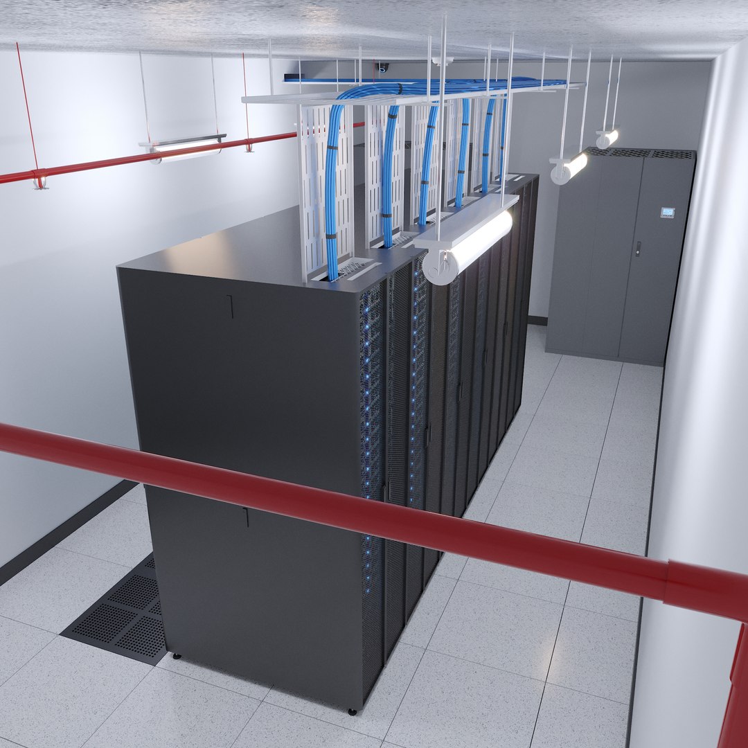 Server Room 3D Model - TurboSquid 1490090