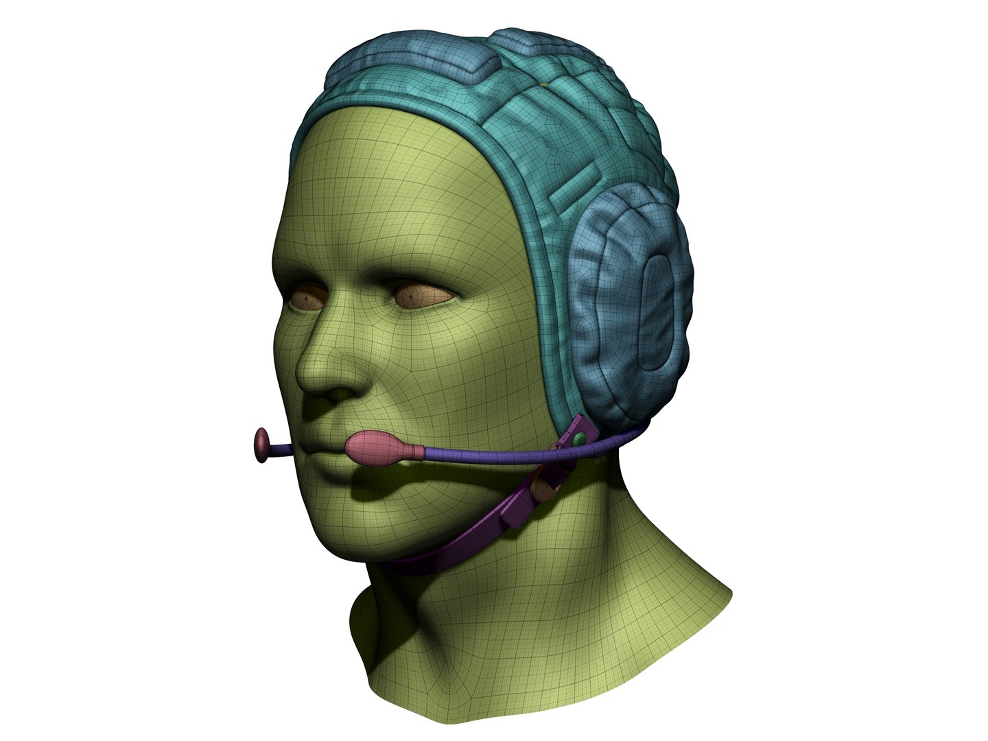 Astronaut Head And Cap High Poly 3D Model - TurboSquid 1784597