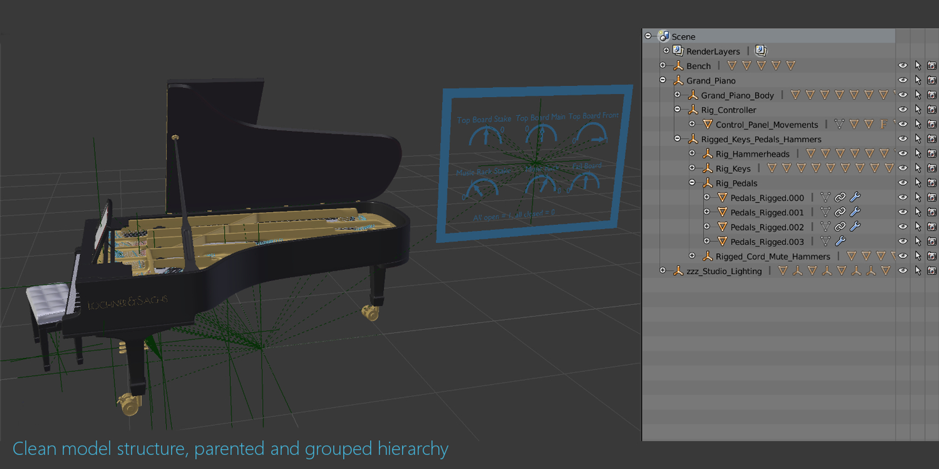 3ds grand piano rig interiors