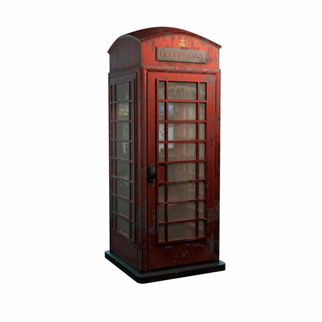 London Old Telephone Box 3D Model - TurboSquid 2196625