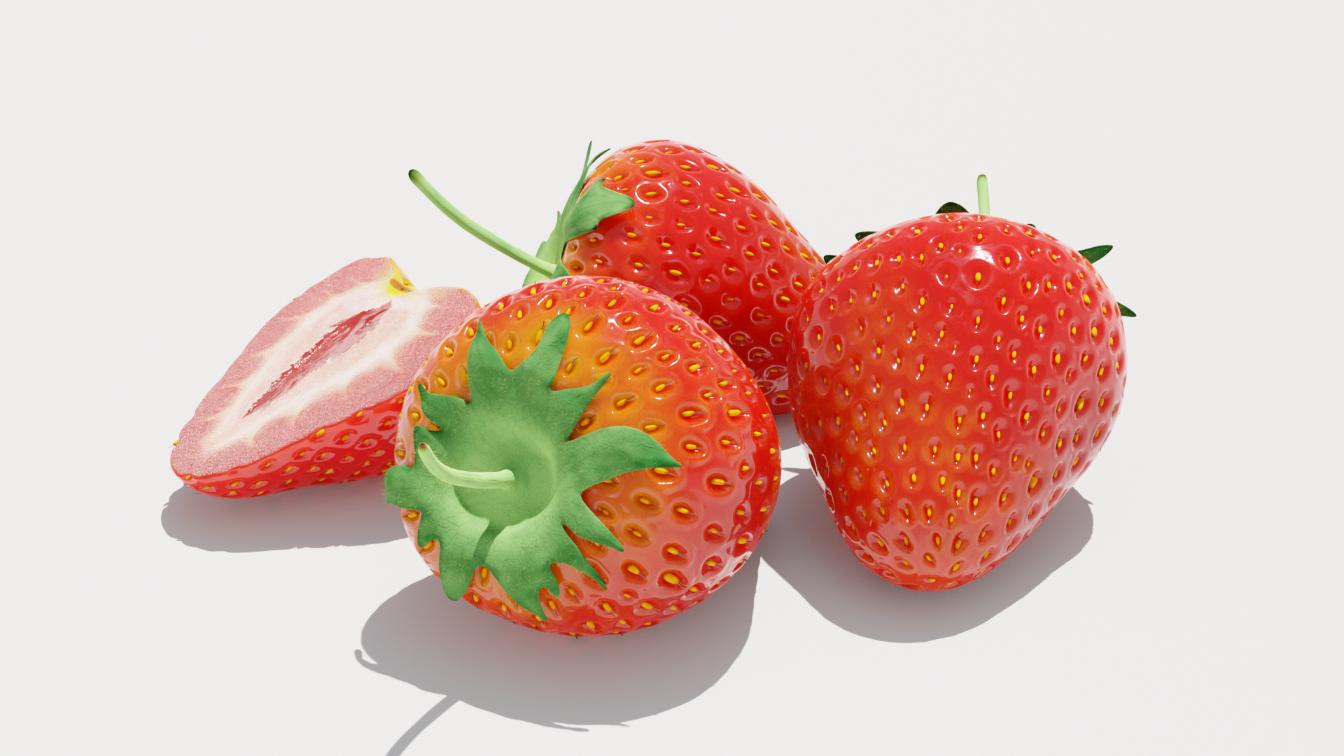 Strawberries 3D Model - TurboSquid 2024327