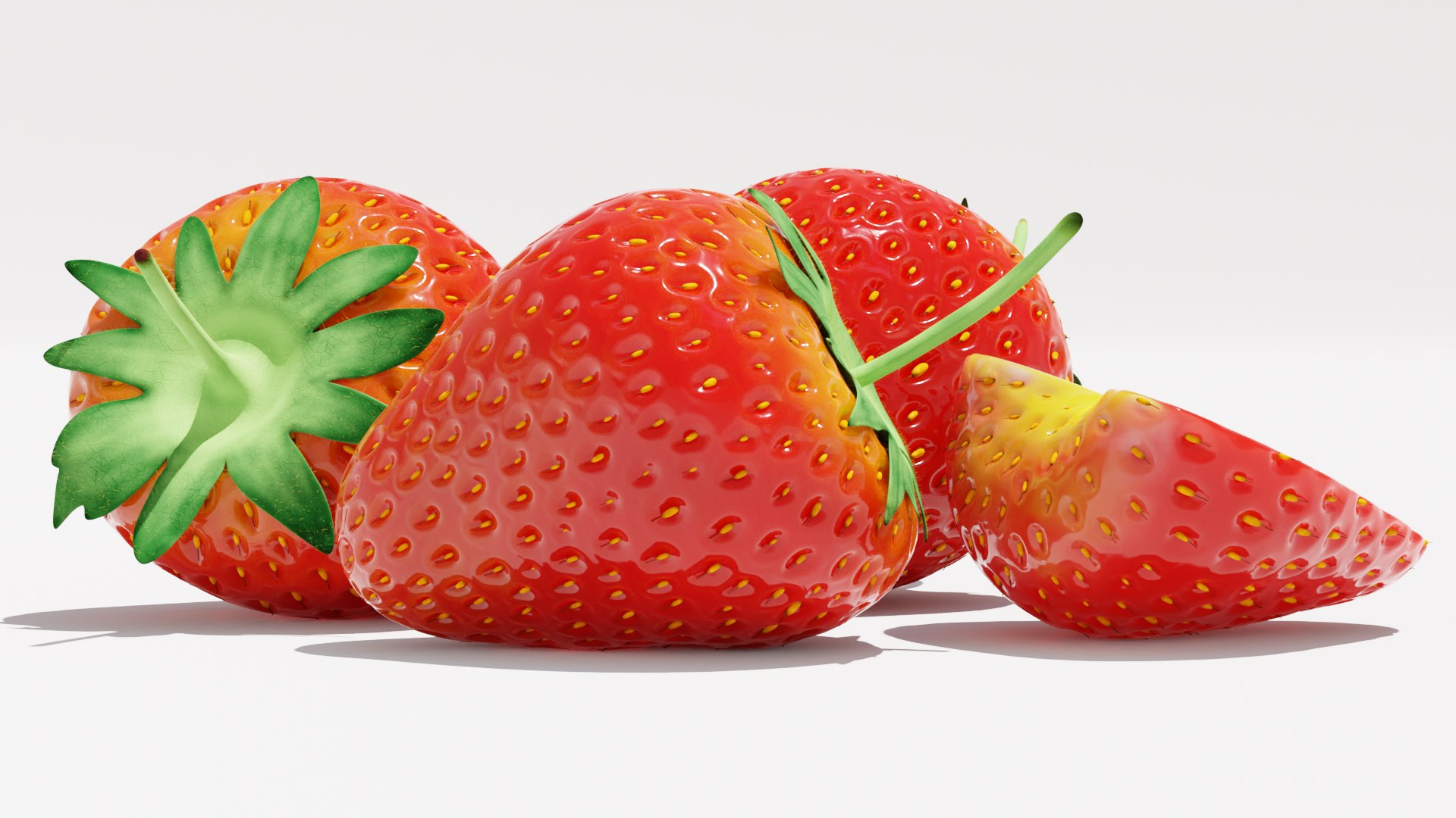 Strawberries 3D Model - TurboSquid 2024327