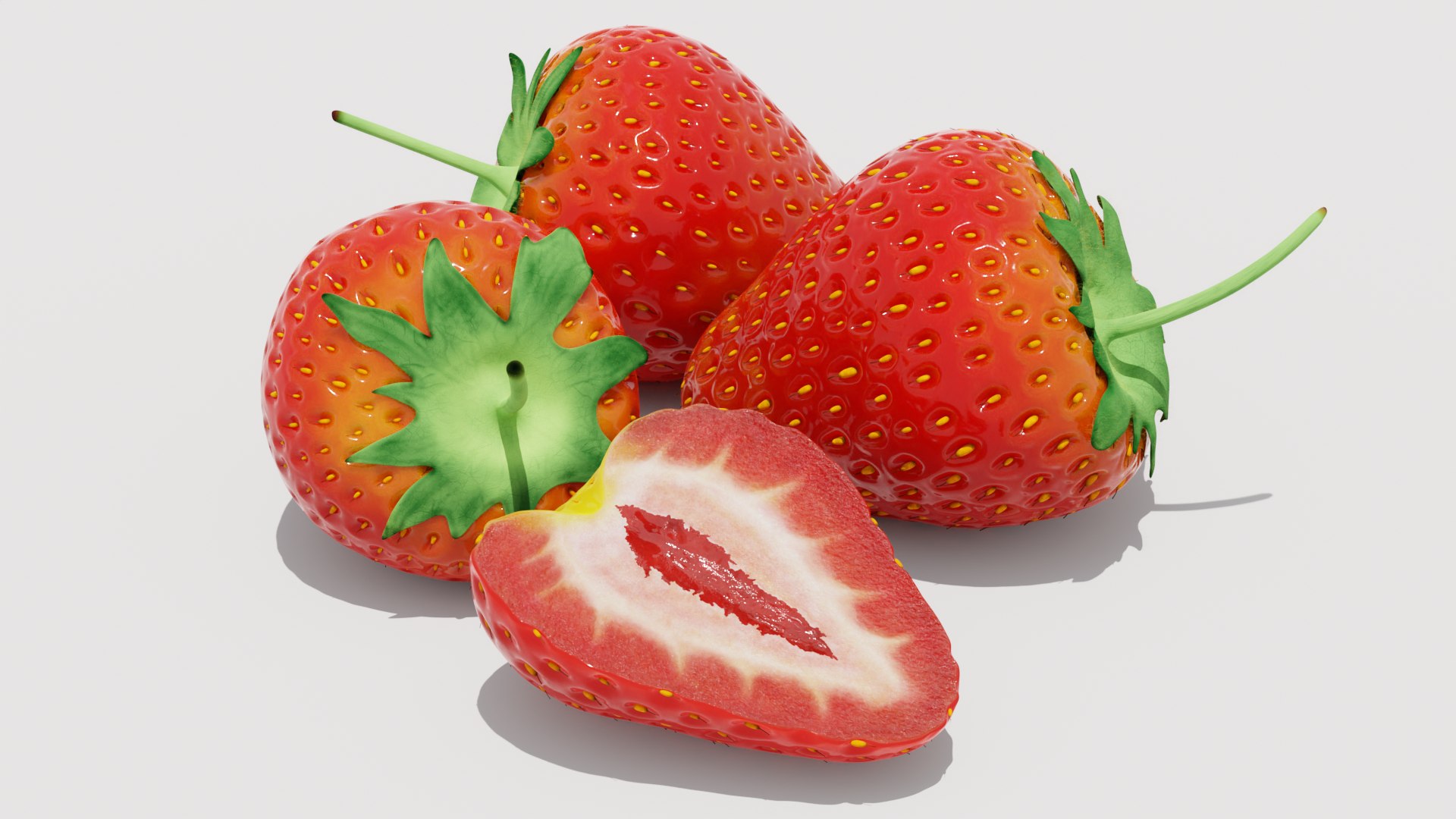 Strawberries 3D model - TurboSquid 2024327