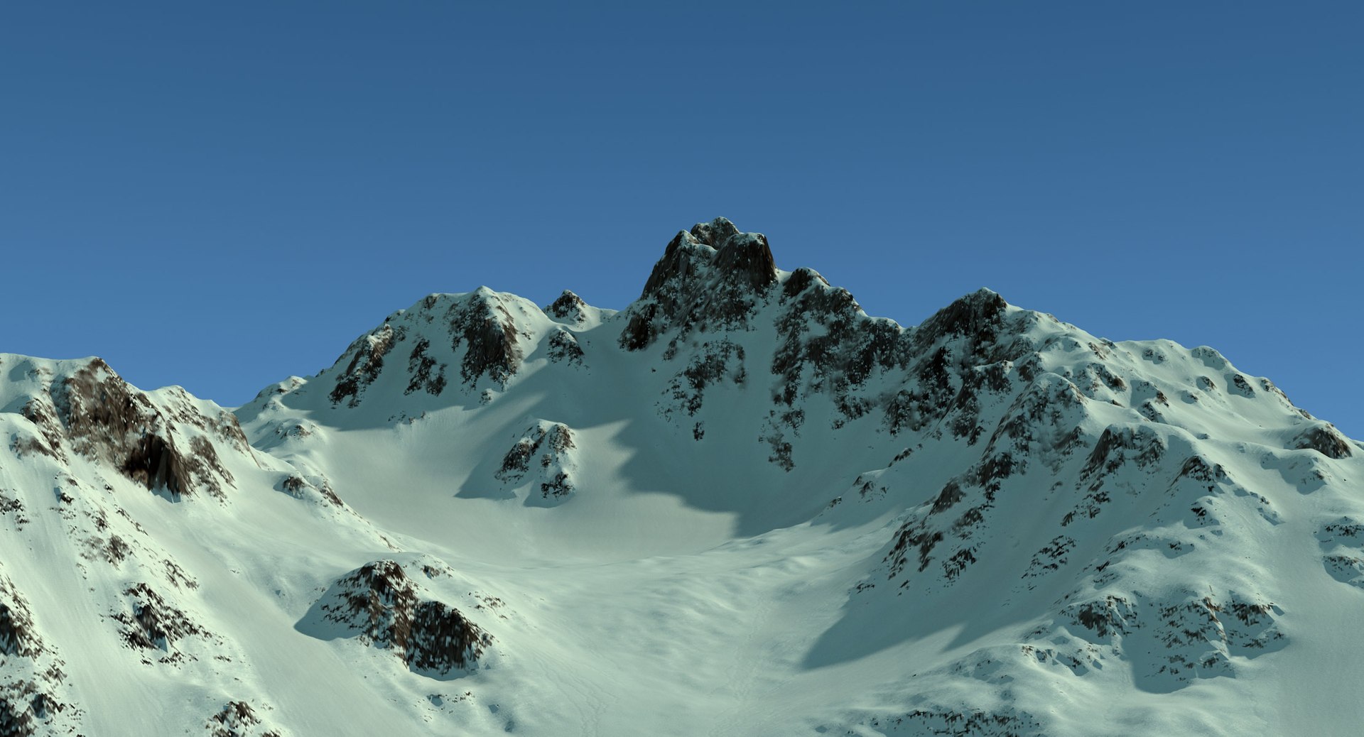 snow mountains terrain landscape max