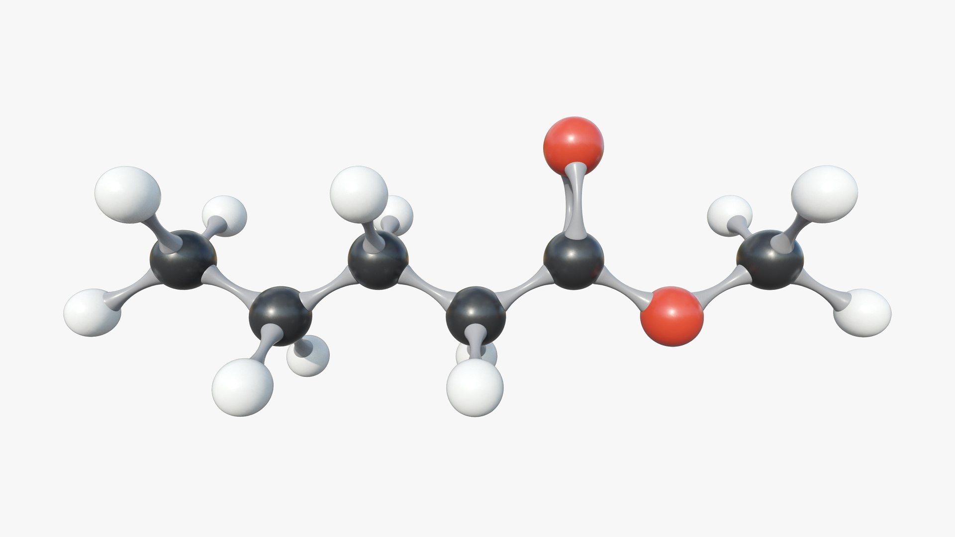 3D Methyl Pentanoate Molecule With PBR 4K 8K - TurboSquid 1944706