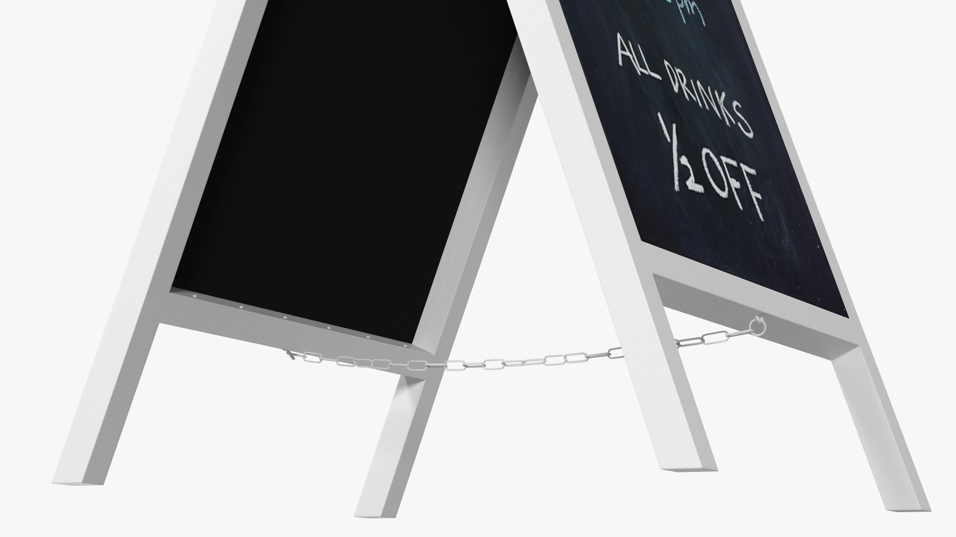 Tall Freestanding Chalkboard Sign White 3D Model - TurboSquid 2149411