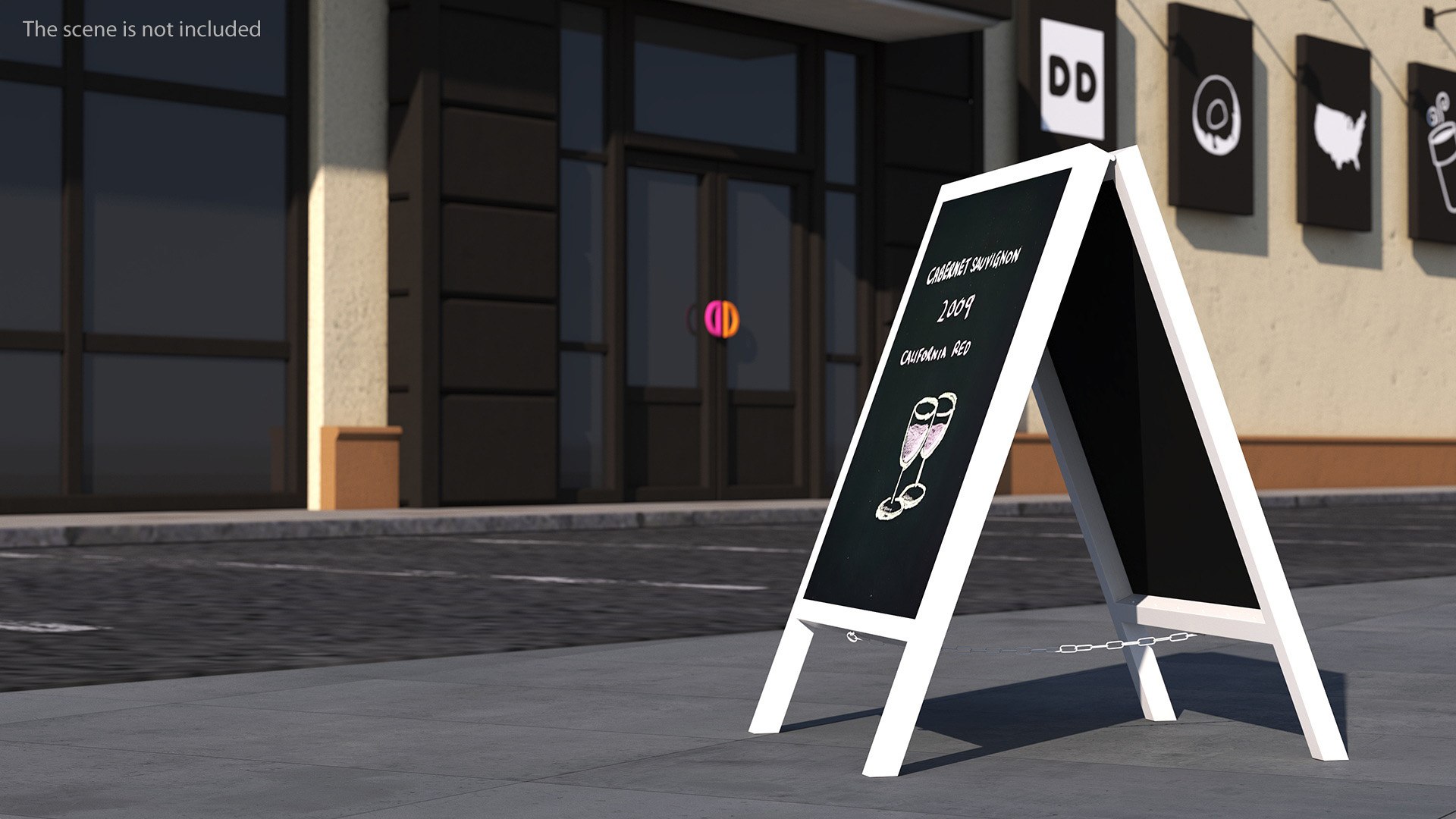 Tall Freestanding Chalkboard Sign White 3D Model - TurboSquid 2149411