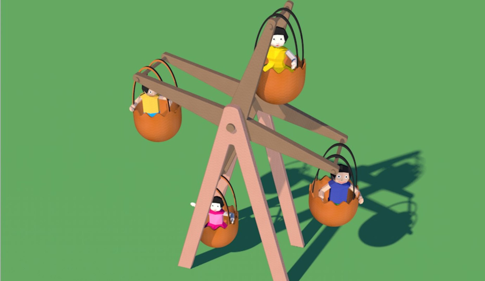 Origami Swing 3D - TurboSquid 1365834