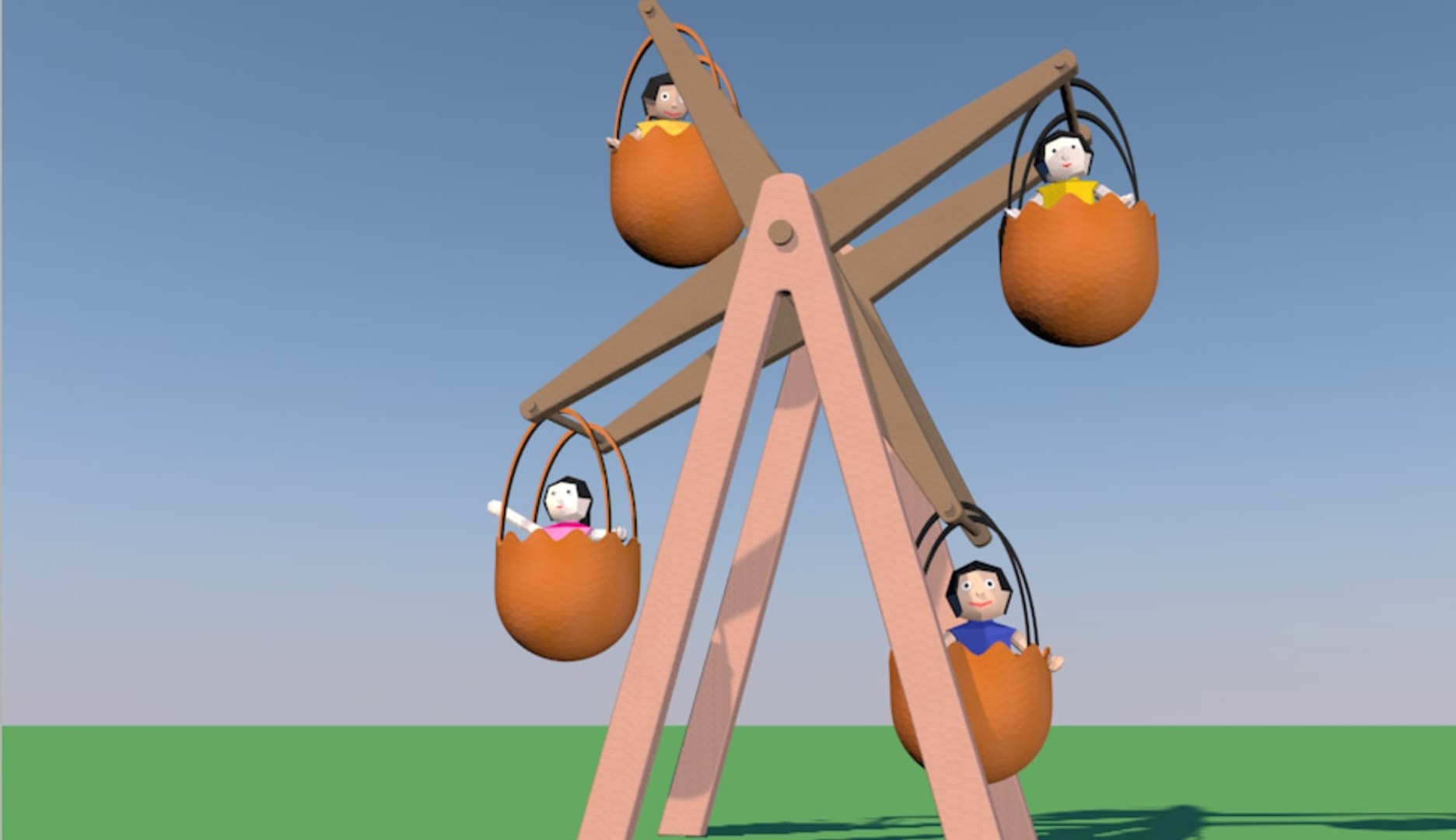 Origami Swing 3D - TurboSquid 1365834