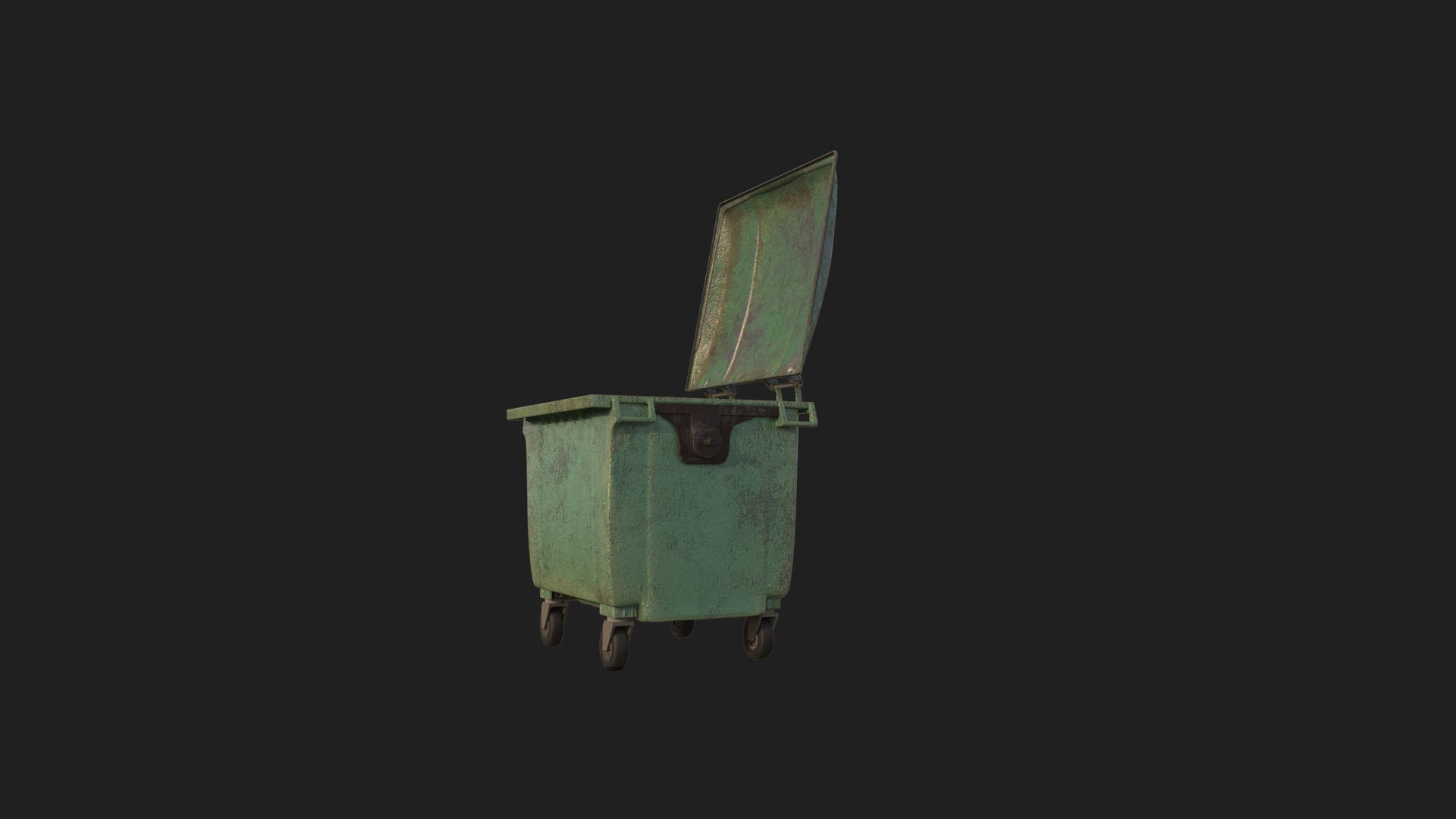 3D Dustbin Old - Trash Can Animation Ready With Shaders 3D Model 3D ...