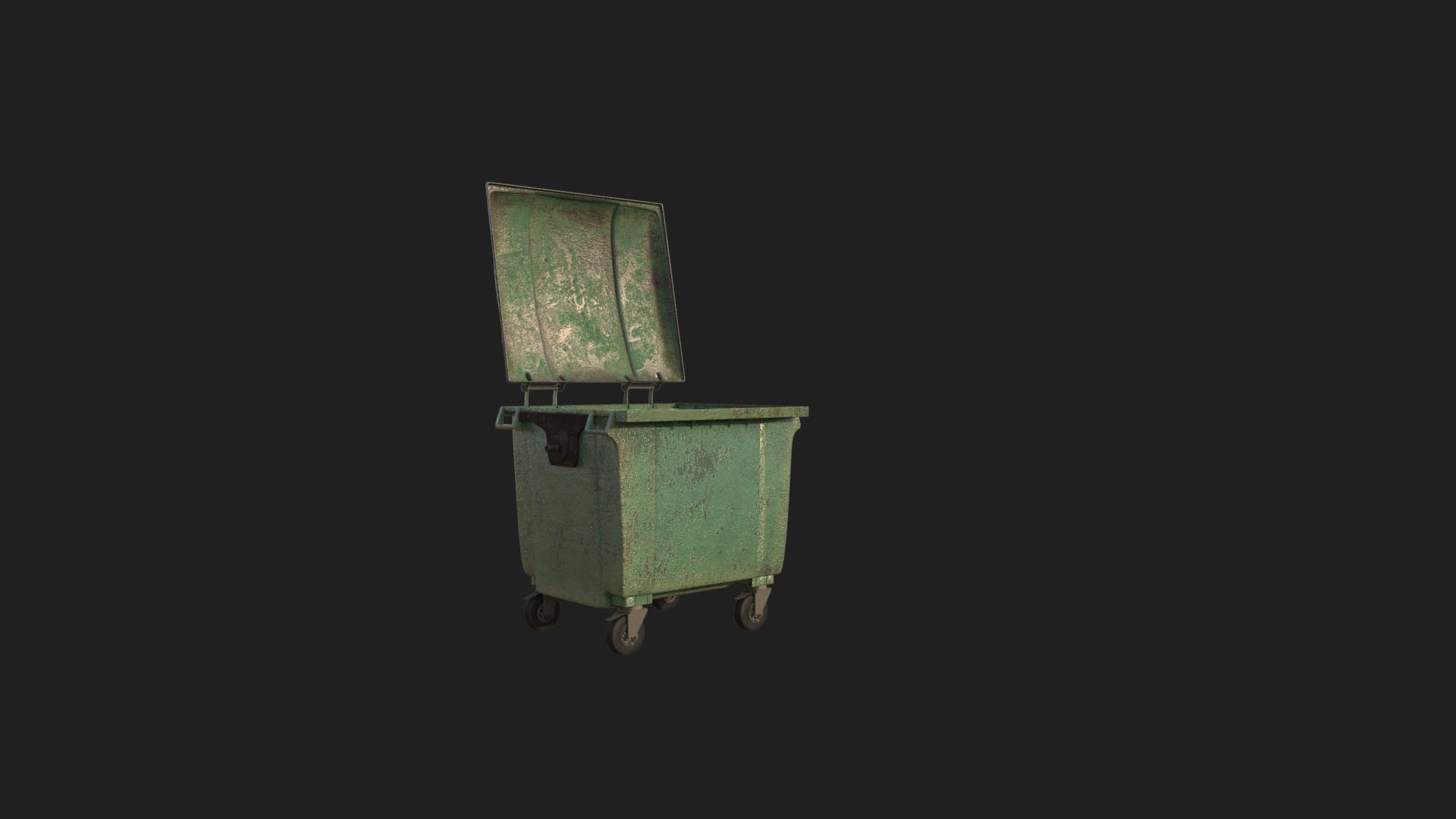 3D Dustbin Old - Trash Can Animation Ready With Shaders 3D Model 3D ...