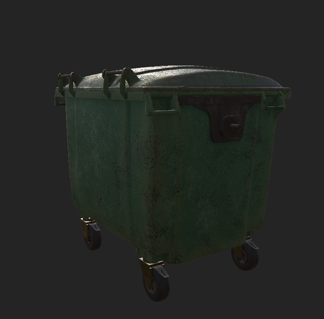 3D Dustbin Old - Trash Can Animation Ready With Shaders 3D Model 3D ...