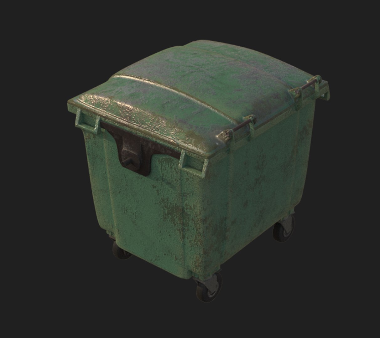 3D Dustbin Old - Trash Can Animation Ready With Shaders 3D Model 3D ...