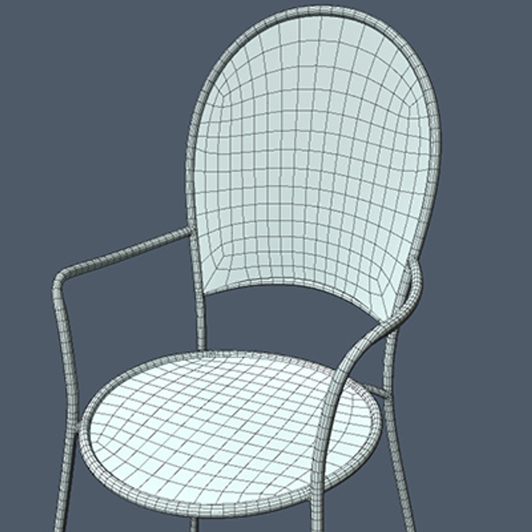3d Obj Metal Chair