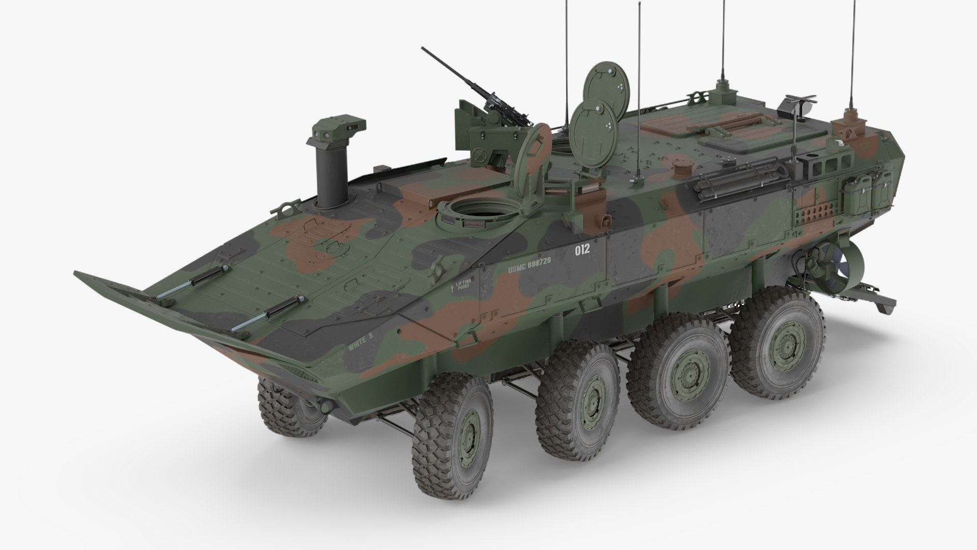 US Amphibious Combat Vehicle ACV Rigged For Maya 3D Model - TurboSquid ...