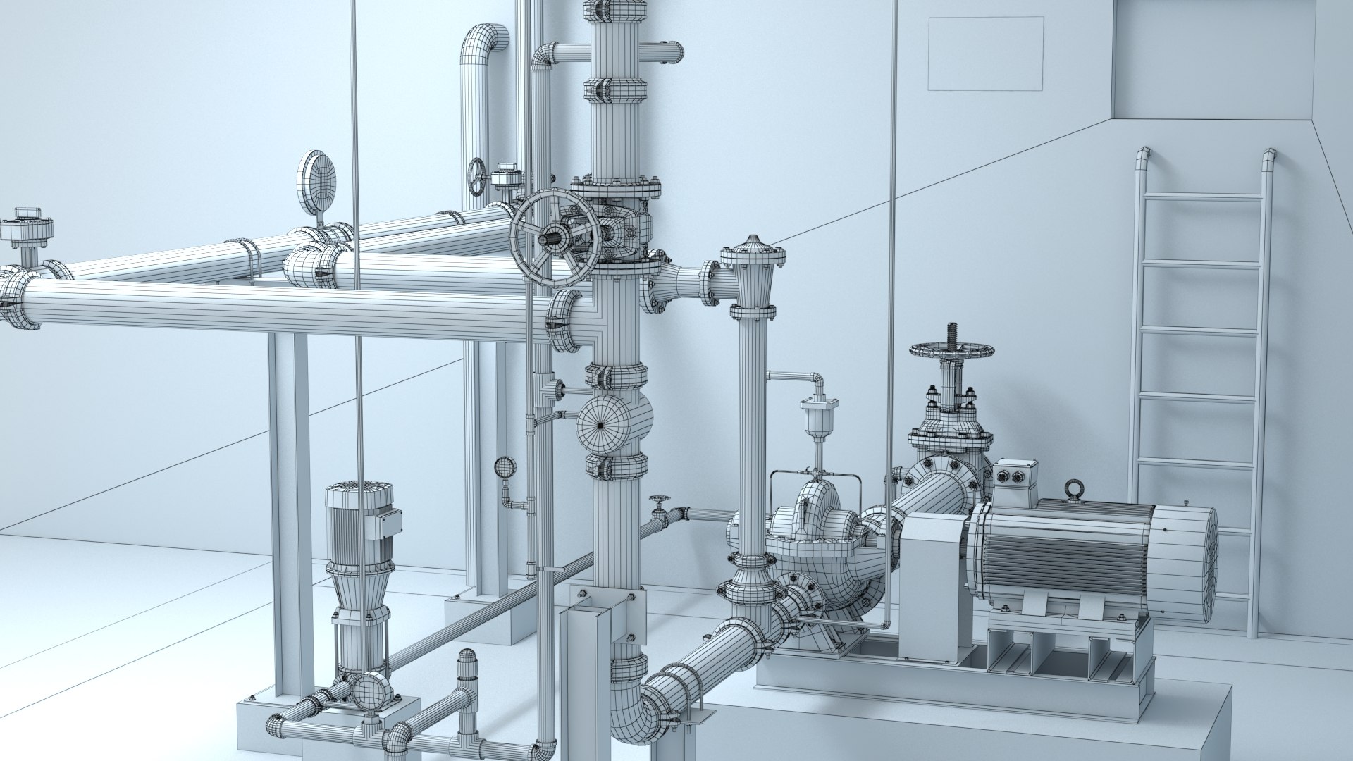 3D Fire Protection System Model - TurboSquid 2347319