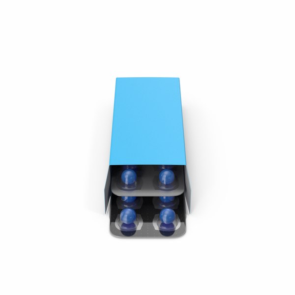 3D Blue Pill Package - TurboSquid 1903692