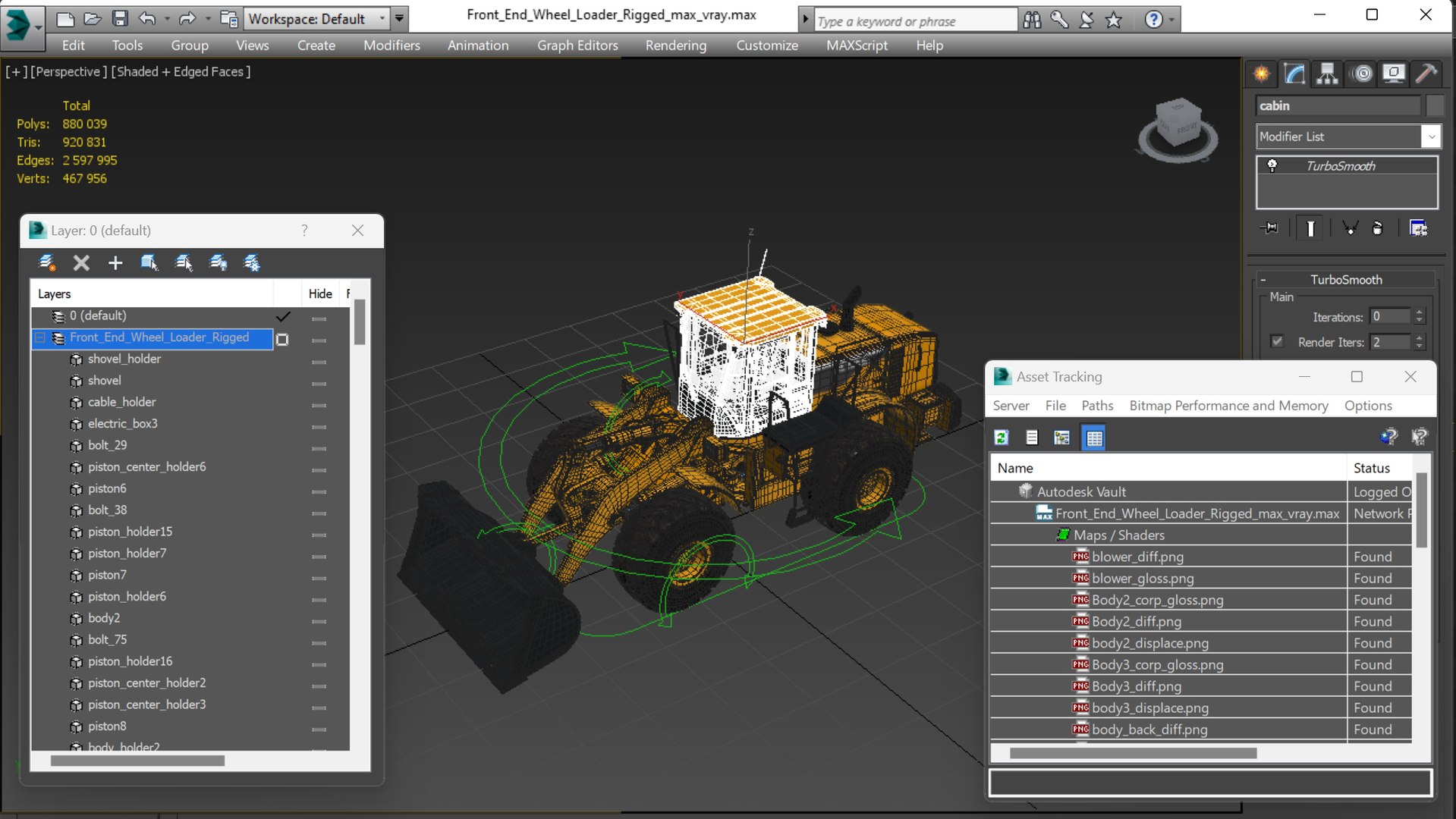 Front End Wheel Loader Rigged 3D Model - TurboSquid 2133663