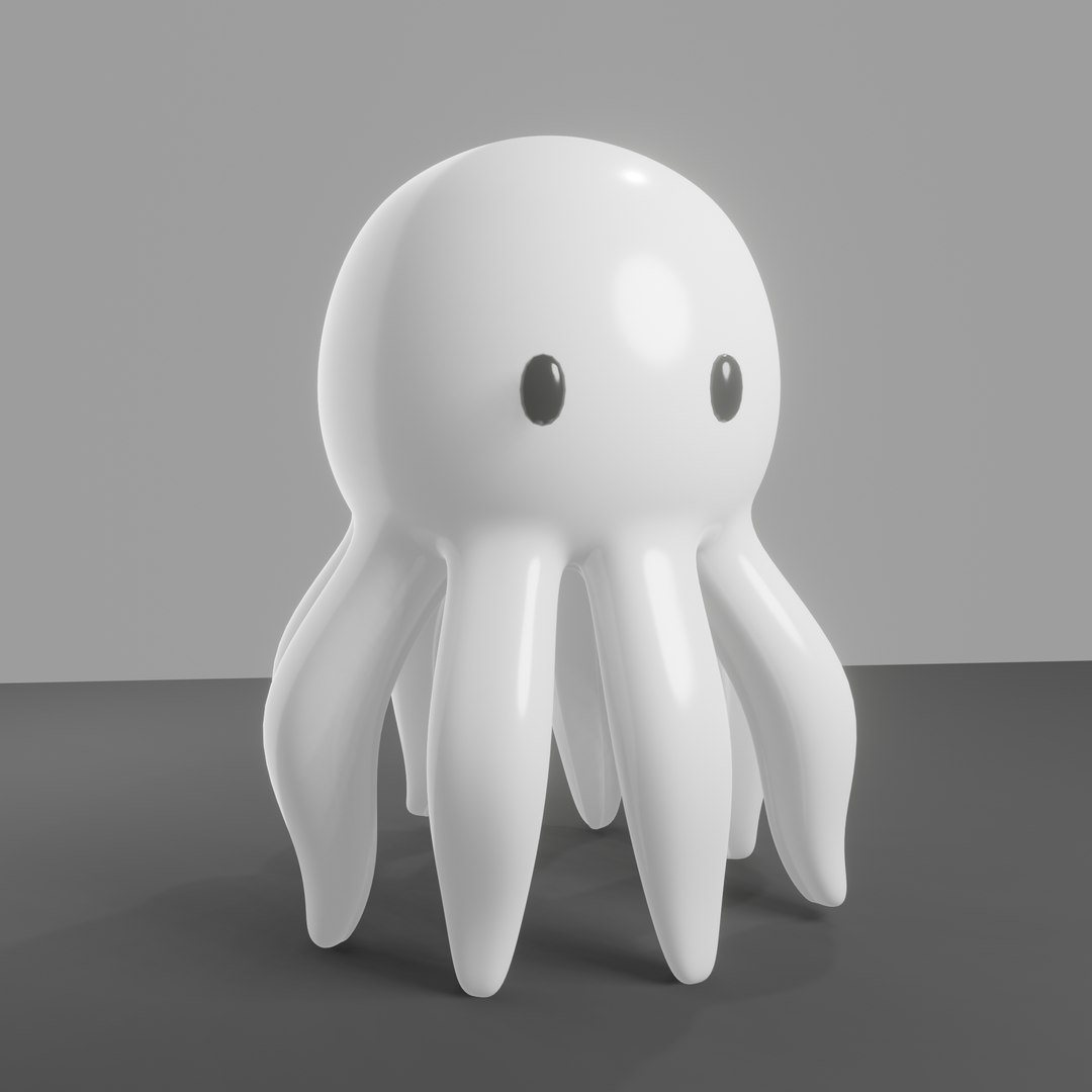 low poly octopus