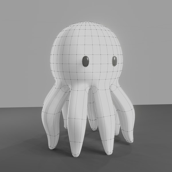 low poly octopus