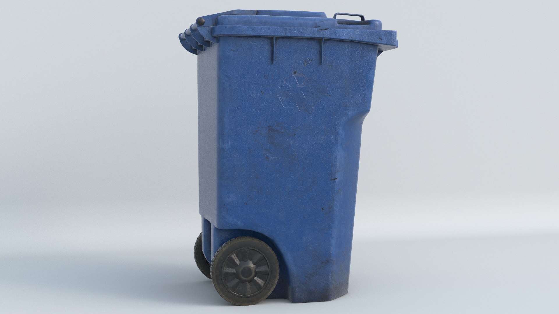 Recycle Bin Blue HD 3D Model - TurboSquid 1766190