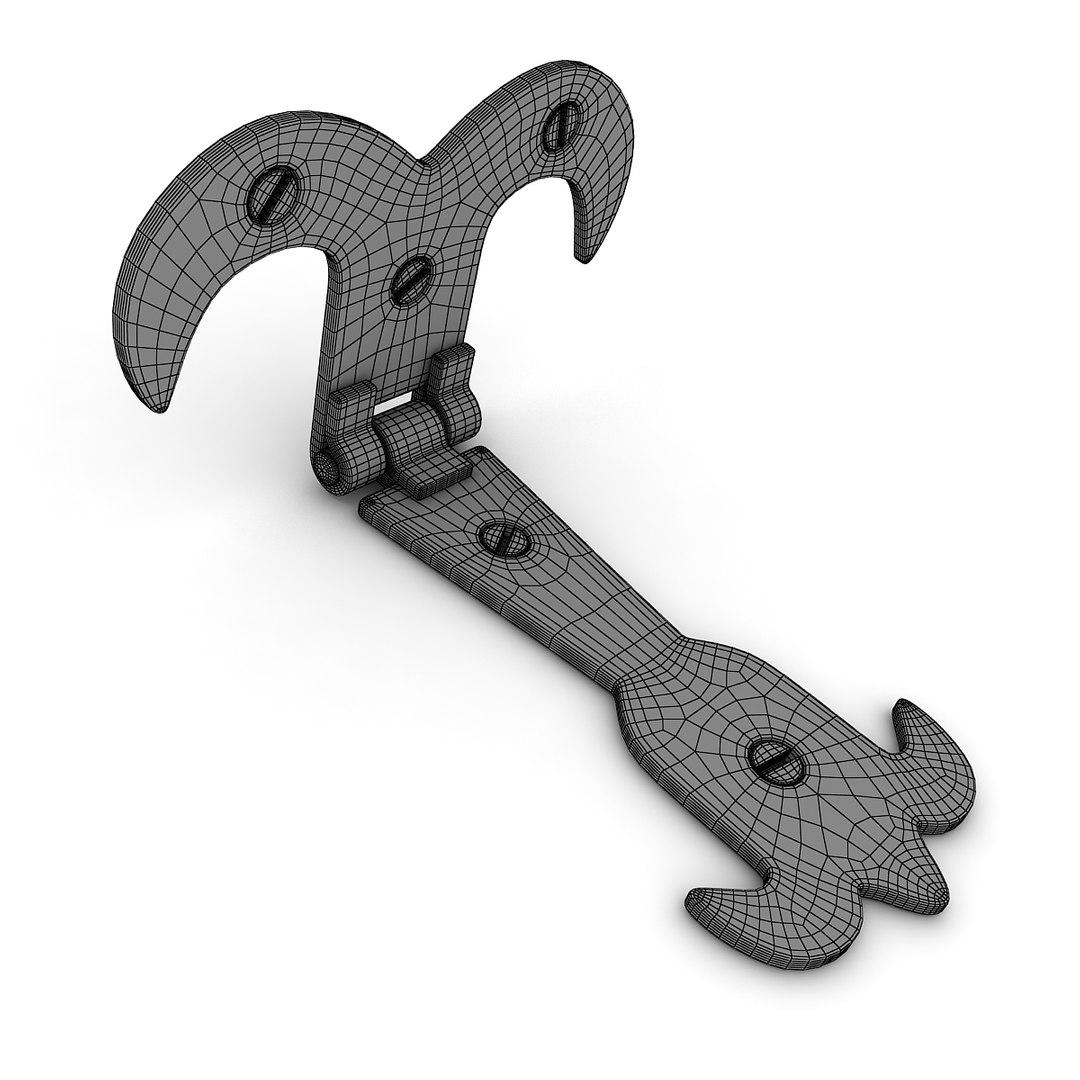 3ds max retro door gate hinge