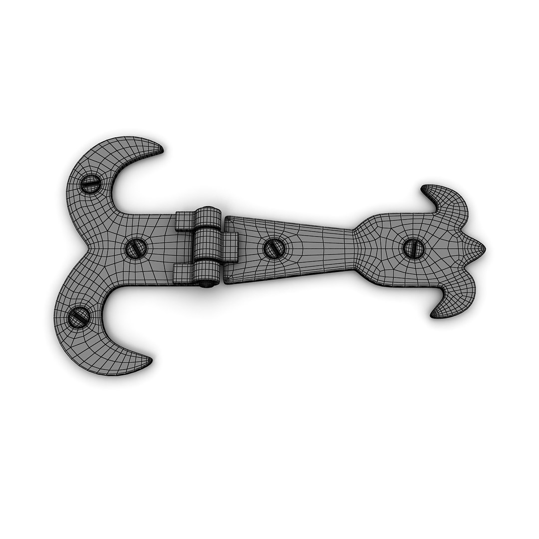 3ds max retro door gate hinge