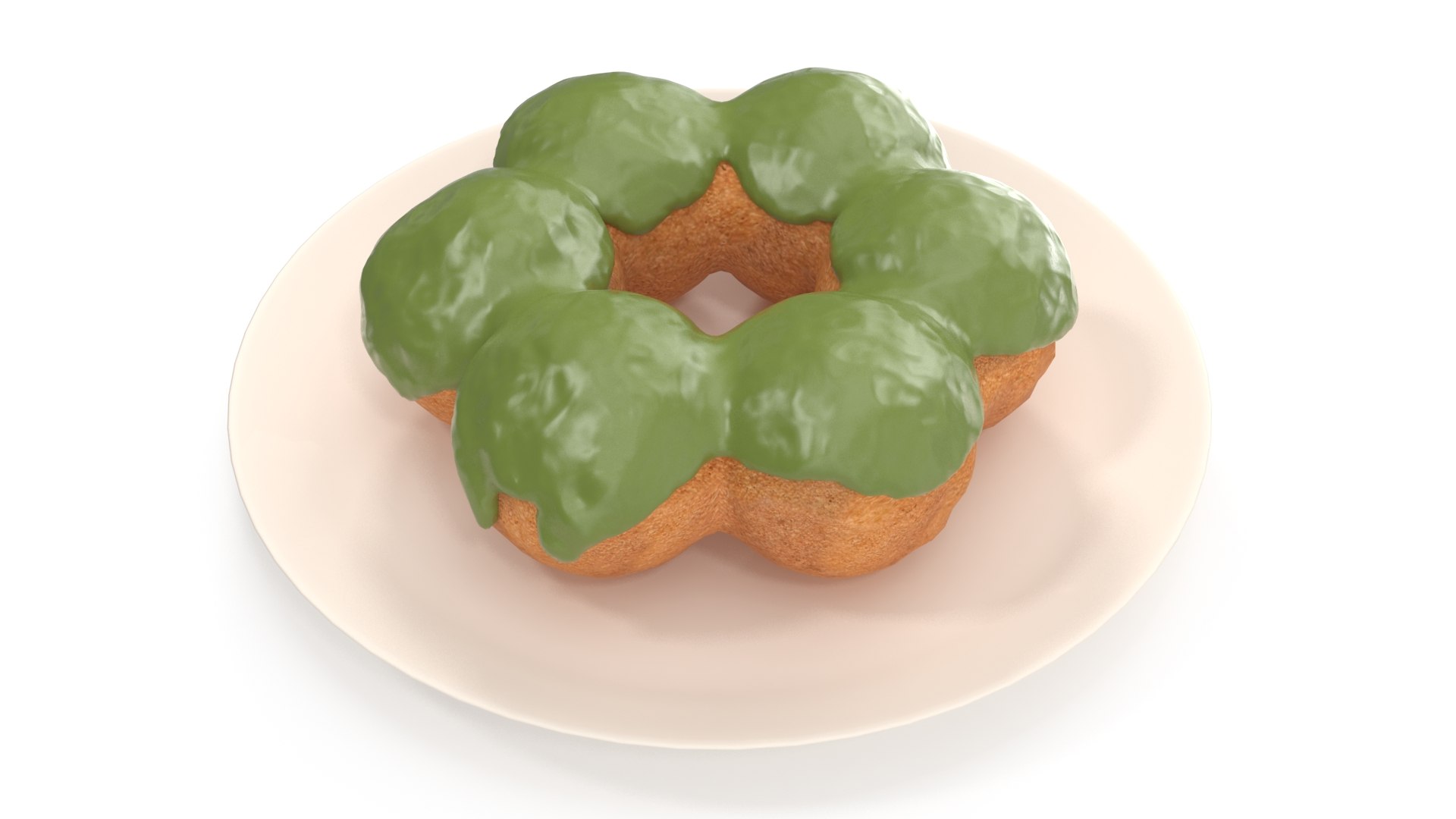 3D model Matcha Mochi Donut - TurboSquid 2102902