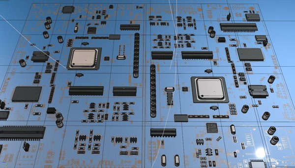 3D circuit board - TurboSquid 1246235