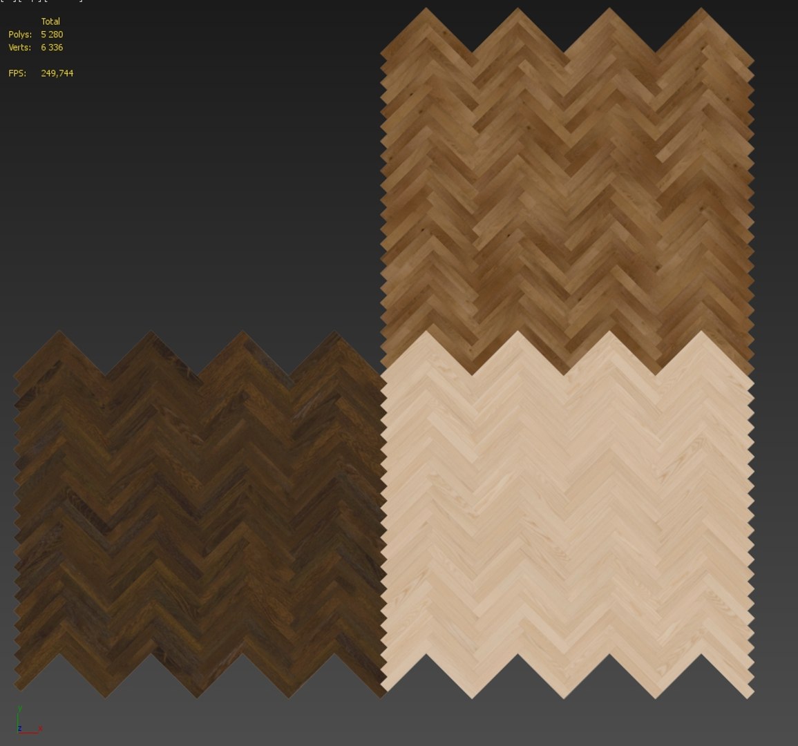 3d Model Parquet-herringbone 3 Types