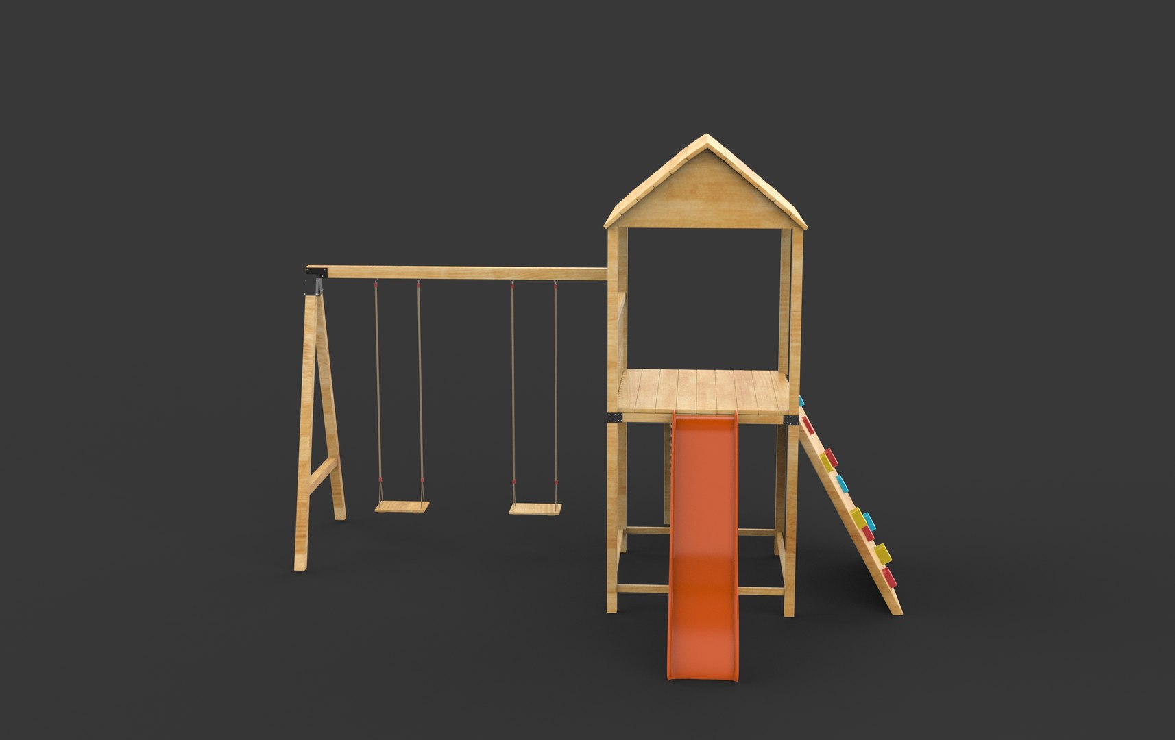 Playground Swing-Slide 3D Model 3D Model - TurboSquid 2334250