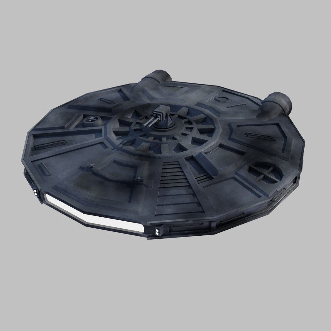 Round Space Ship 3D Model - TurboSquid 2054334