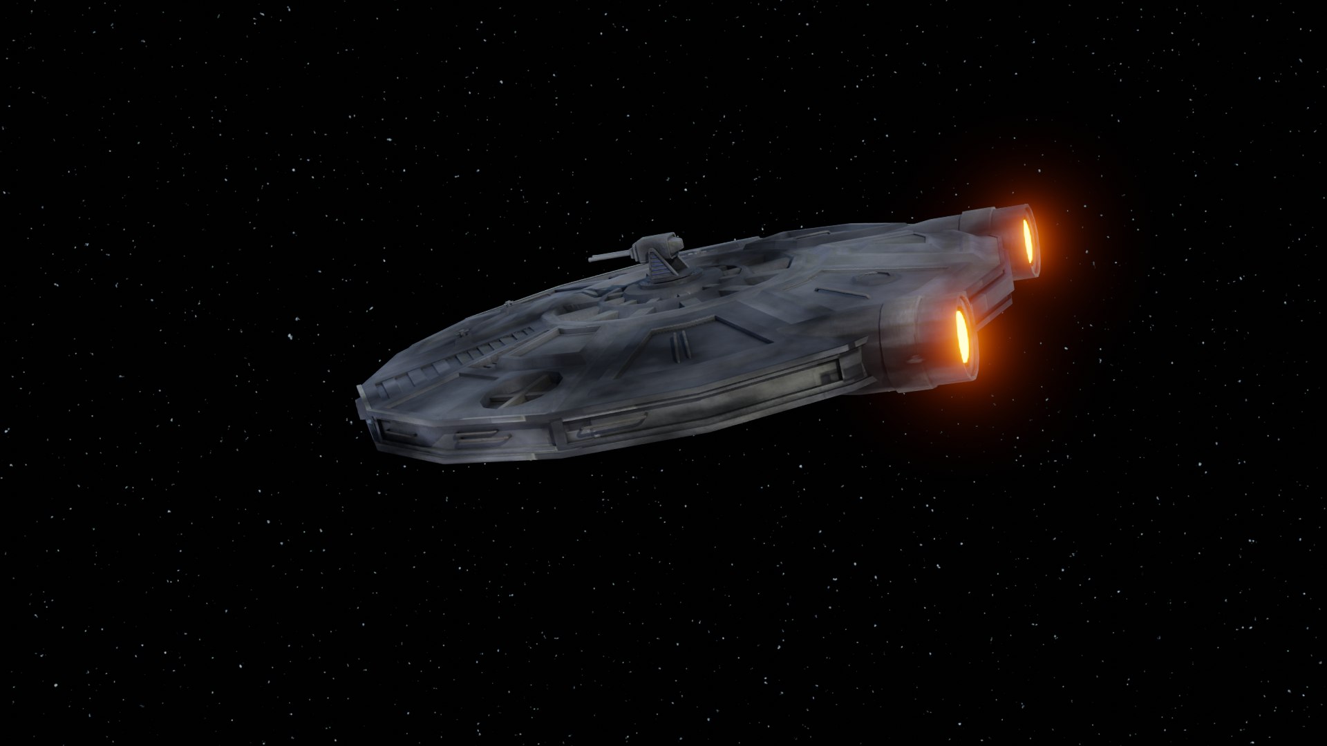 Round Space Ship 3D Model - TurboSquid 2054334