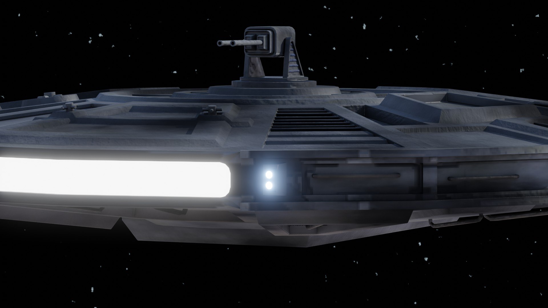 Round Space Ship 3D Model - TurboSquid 2054334