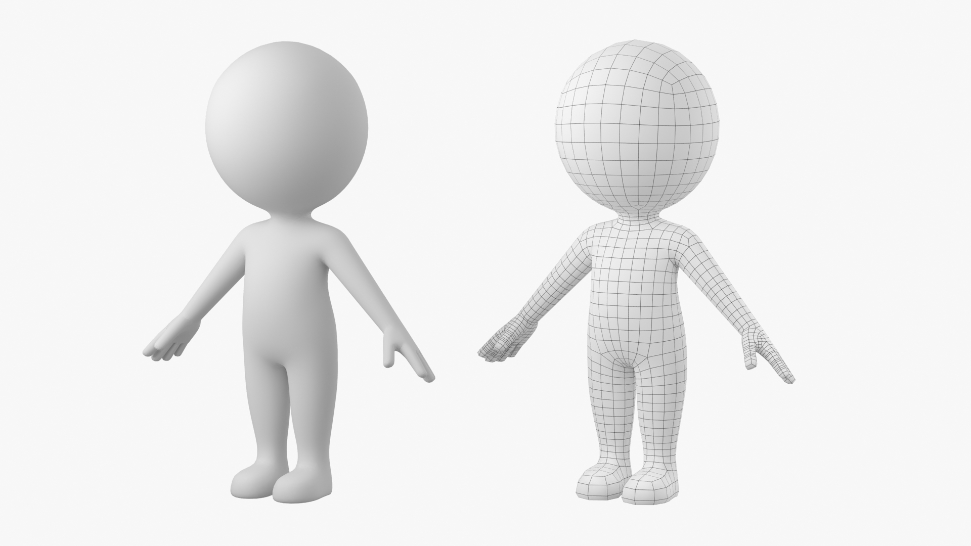3D Cute Stylized Stickman In A-Pose Model - TurboSquid 2111469