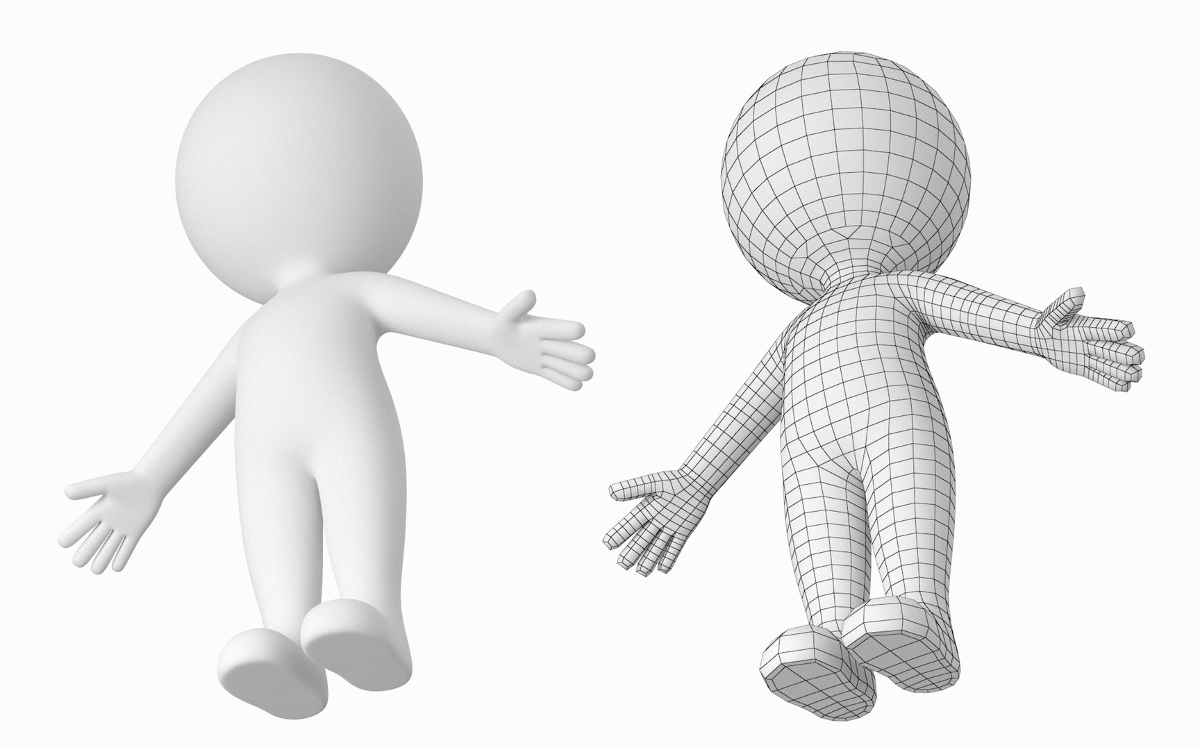 3D Cute Stylized Stickman In A-Pose Model - TurboSquid 2111469