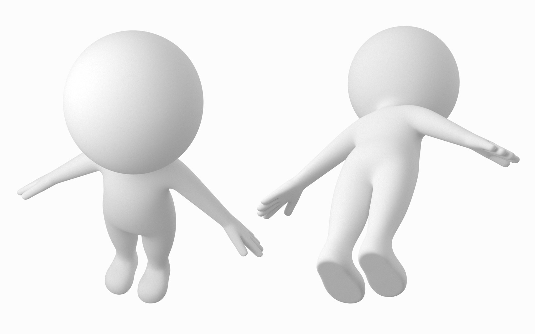 3D Cute Stylized Stickman In A-Pose Model - TurboSquid 2111469