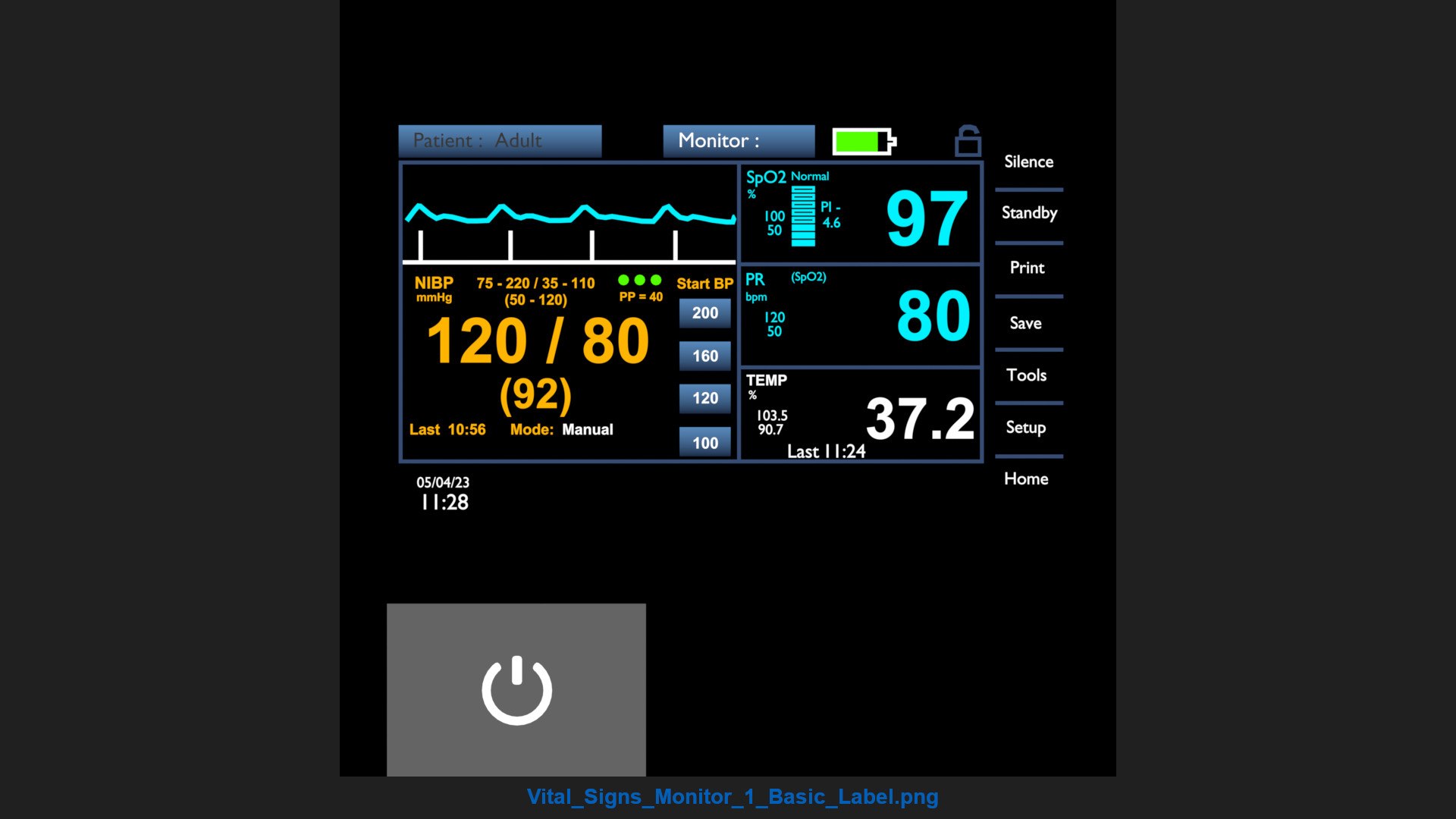 3D Vital Signs Monitor 1 Basic - TurboSquid 2052538