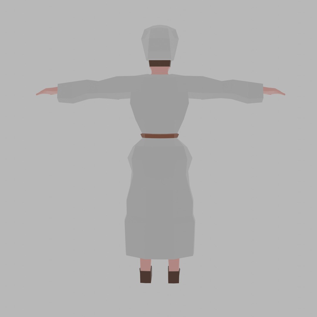 3D Low Poly Medieval Peasant Woman Rigged 2 Model - TurboSquid 2168308