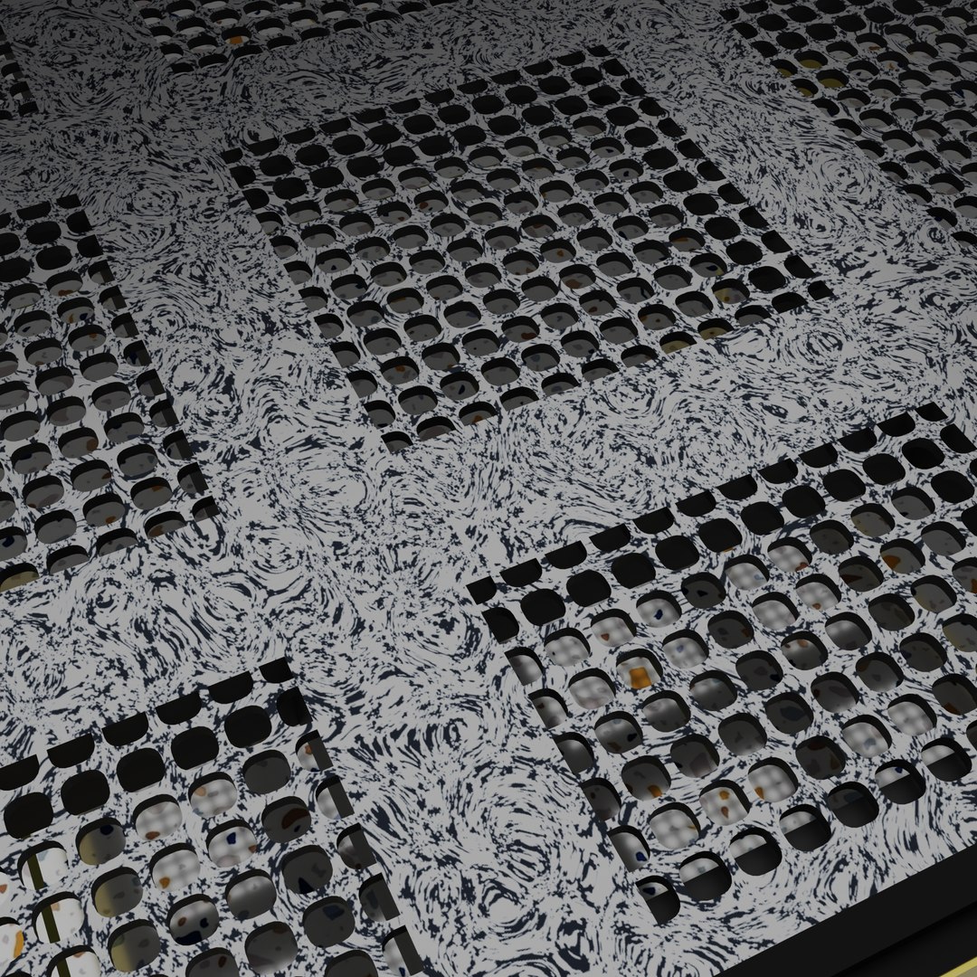 3D Perforated Raised Floor With Pedestals And Stringer 2 - TurboSquid ...
