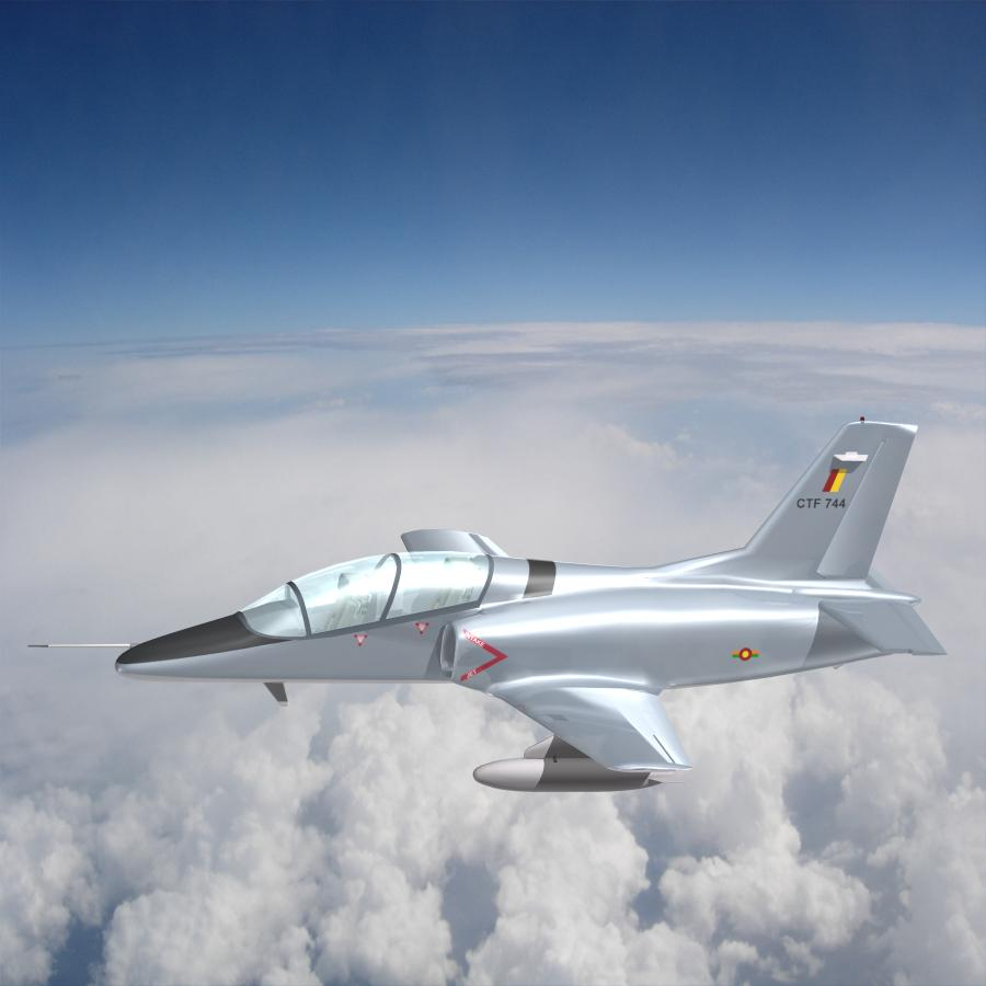 training jet k-8 karakorum 3d model