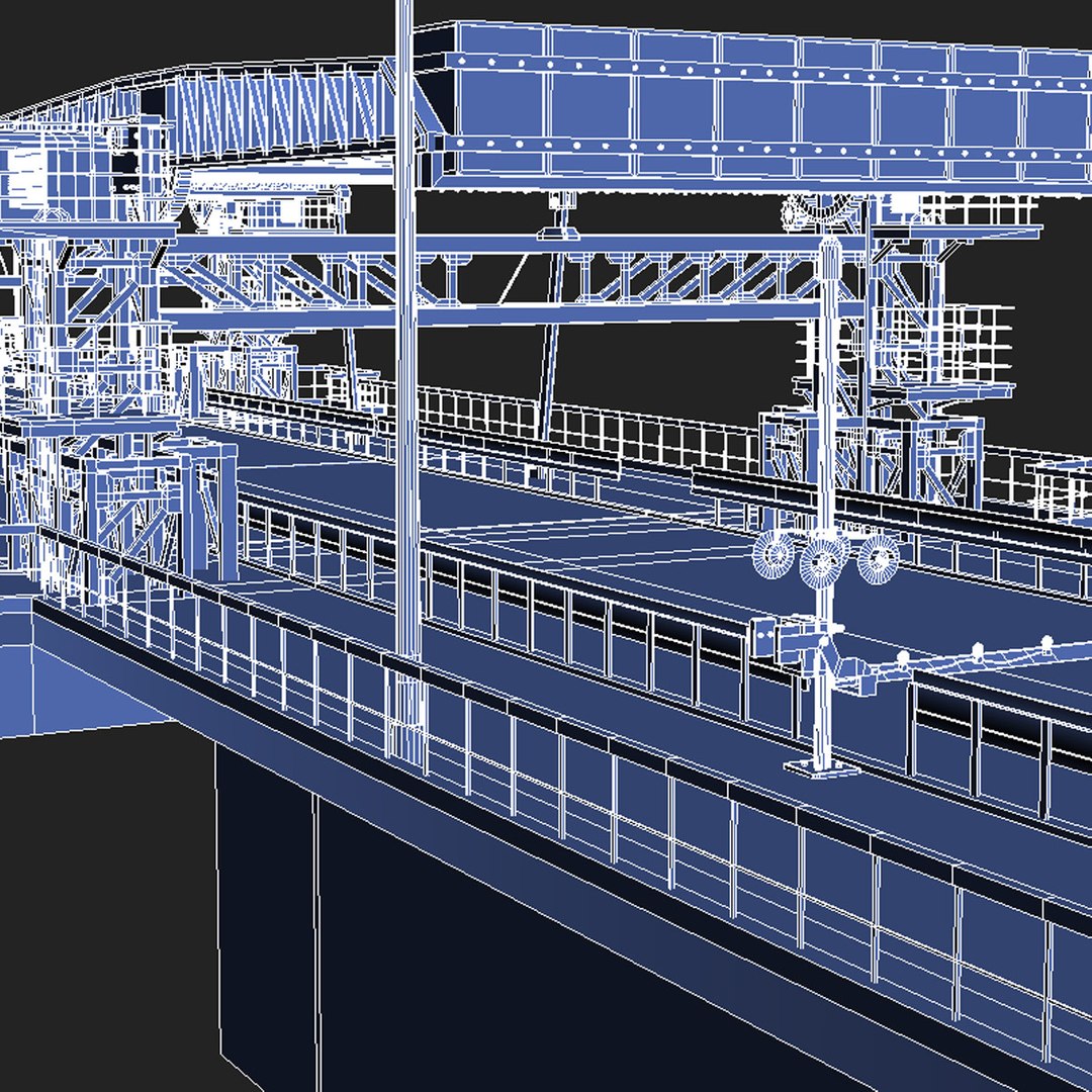 3d Double Drawbridge Model