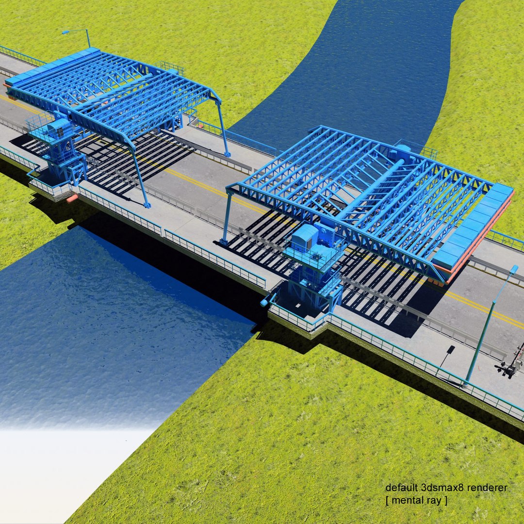 3d Double Drawbridge Model