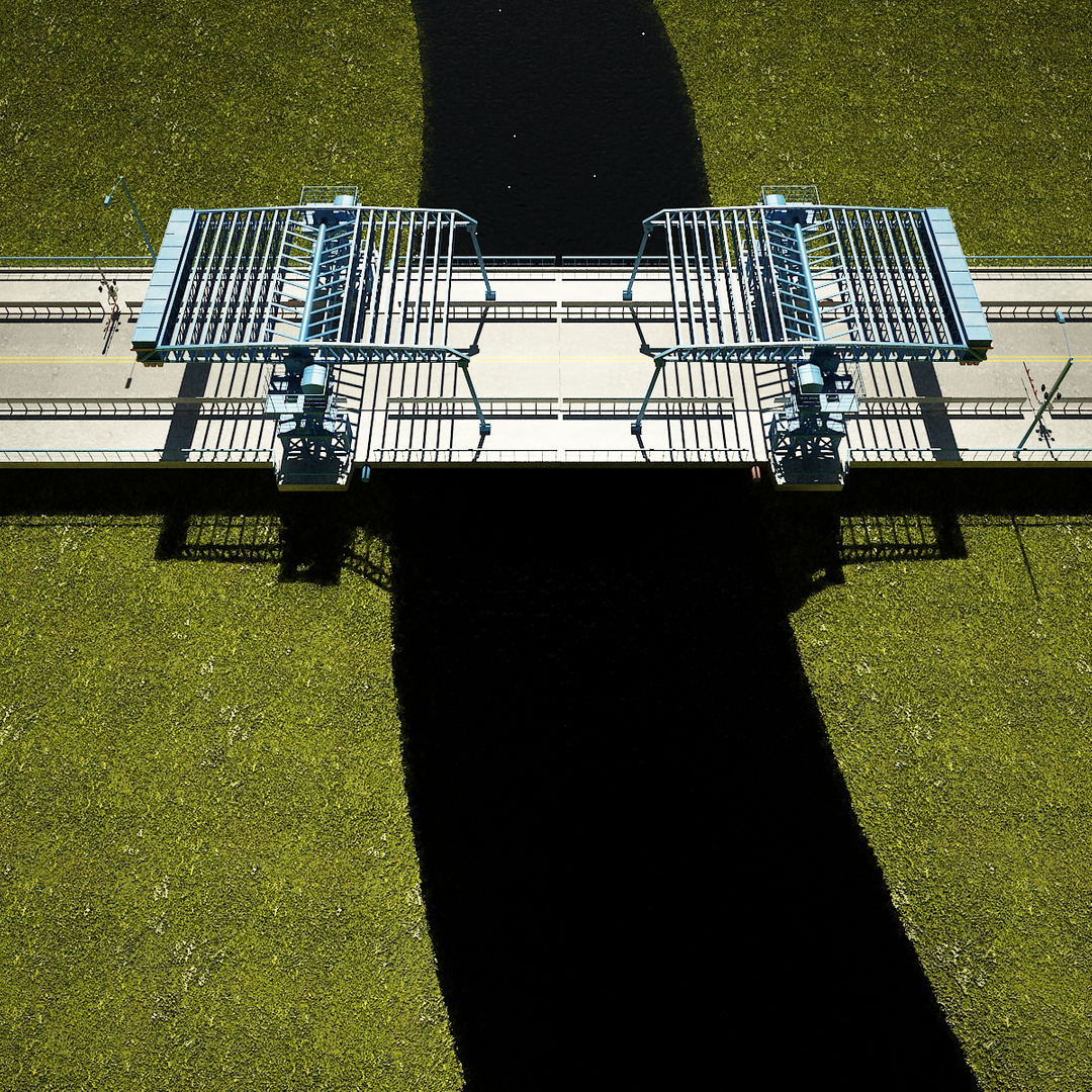 3d Double Drawbridge Model