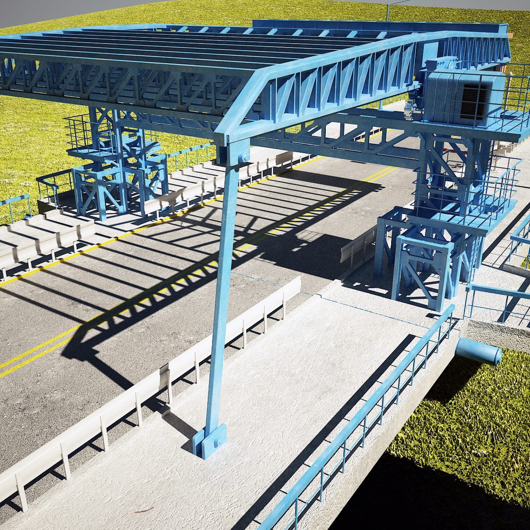 3d Double Drawbridge Model