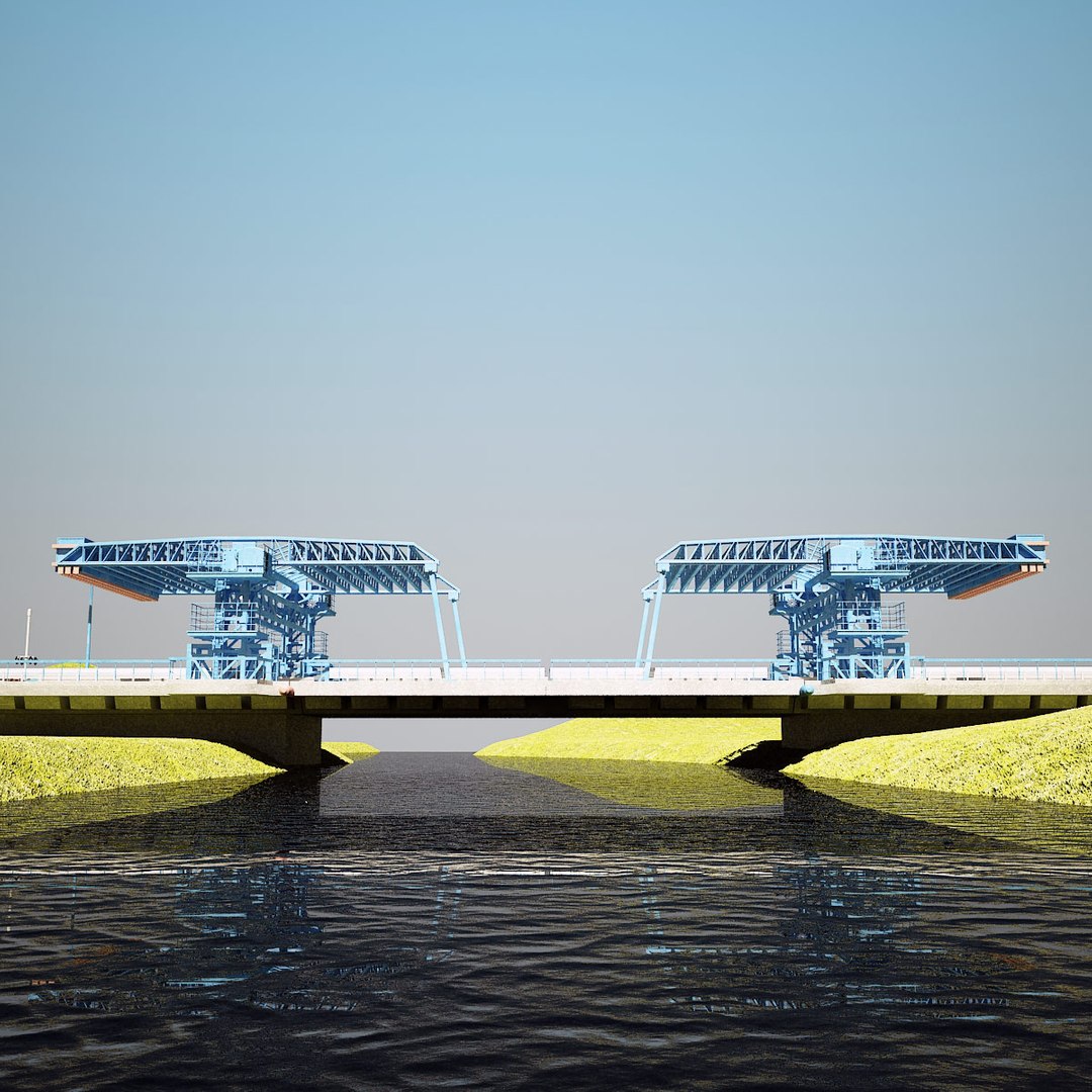 3d Double Drawbridge Model